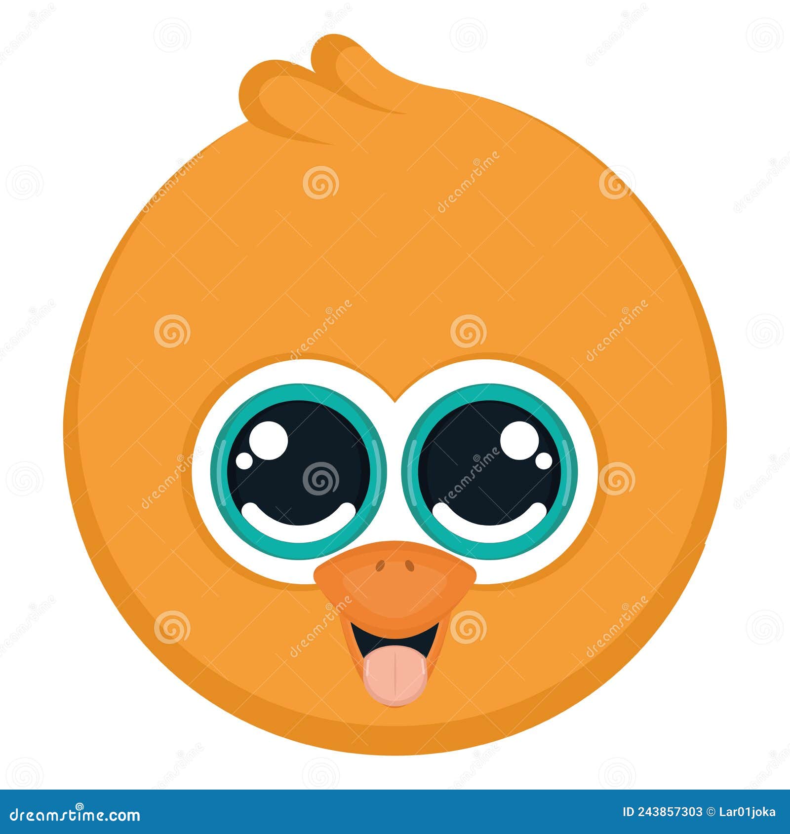 Isolated Cute Chicken Animal Avatar Vector Stock Vector - Illustration ...