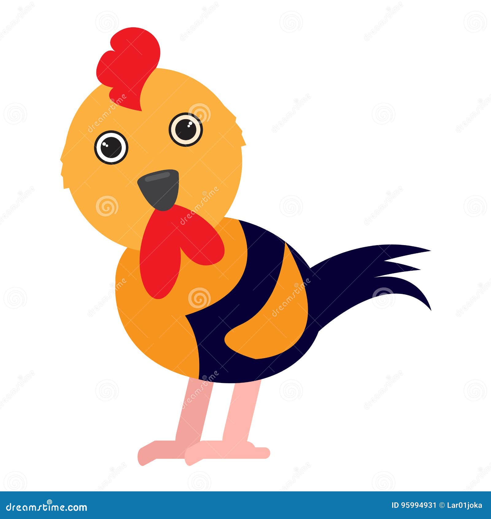 Isolated cute chicken stock vector. Illustration of vector - 95994931