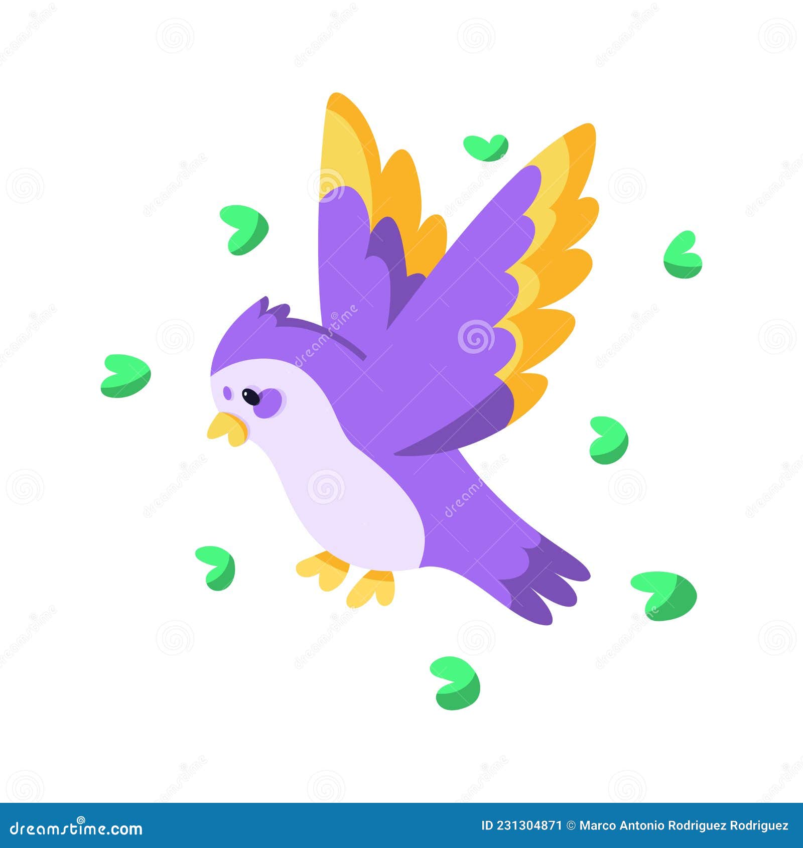 Isolated Cute and Colored Bird Vector Stock Vector - Illustration of ...