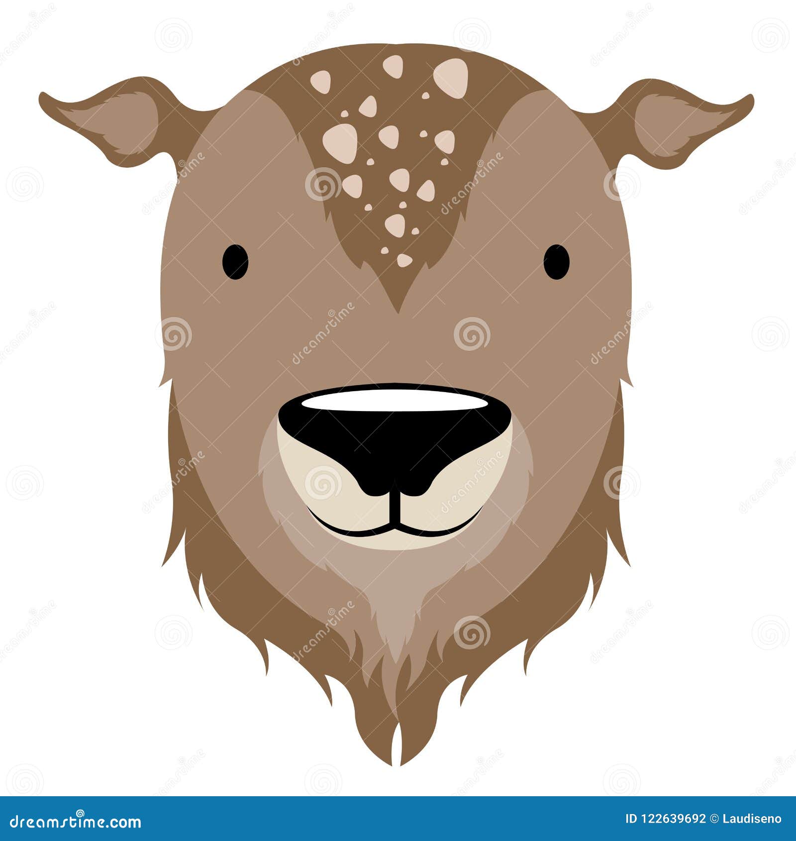 Isolated cute deer avatar stock vector. Illustration of animal - 122639692