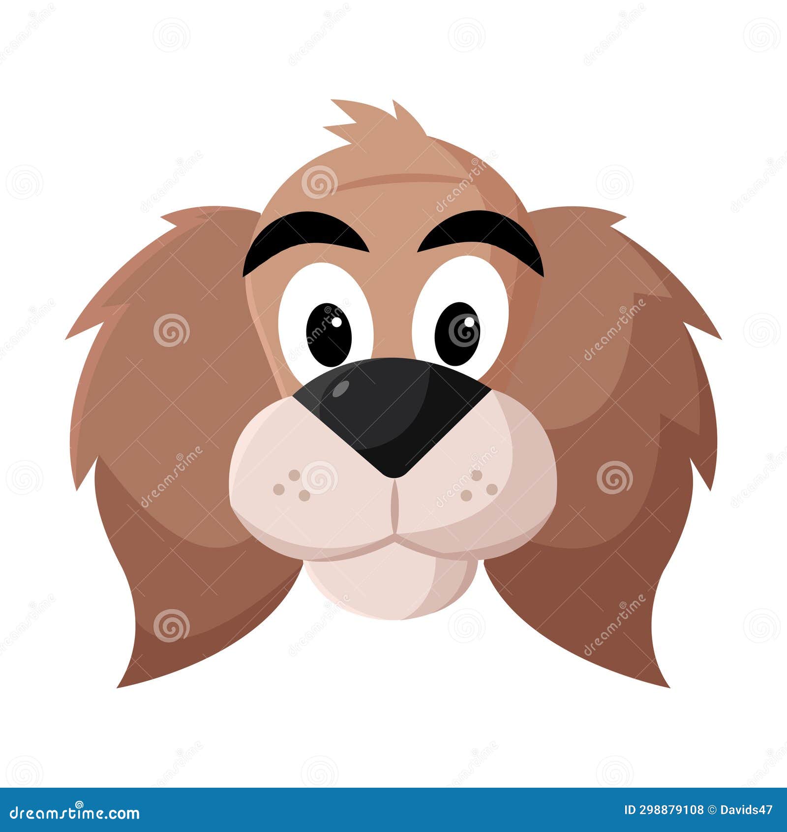 Isolated Cute Dog Character Avatar Vector Stock Vector - Illustration ...