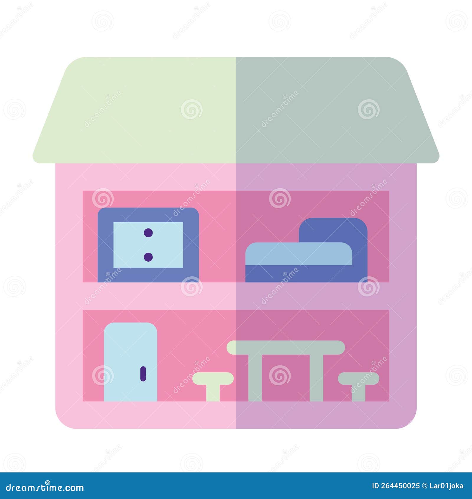 Isolated Cute Doll House Toy Icon Vector Stock Vector - Illustration of ...