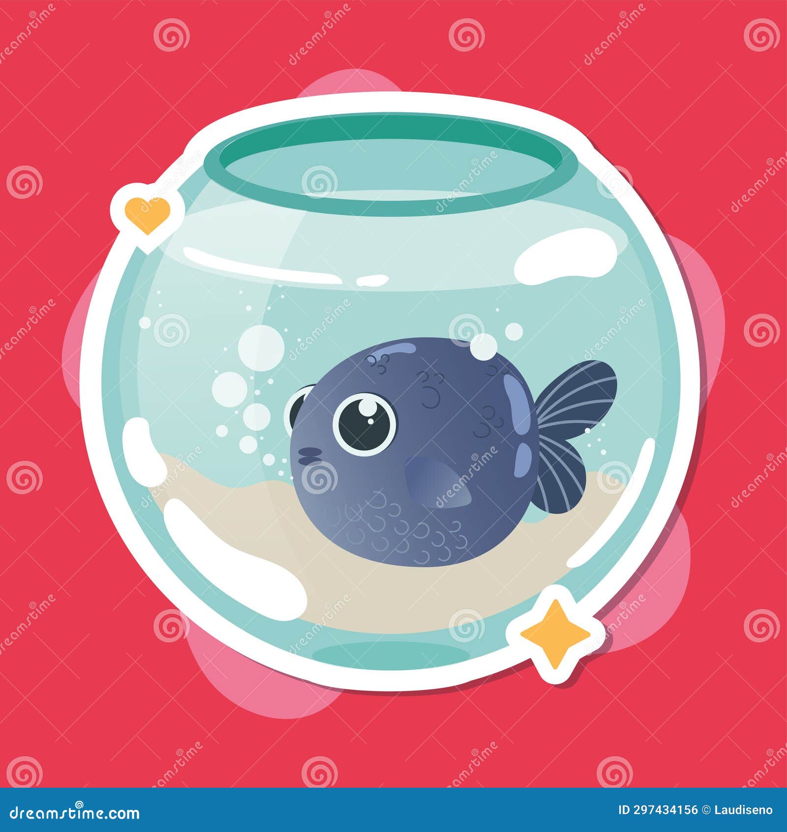 Isolated Cute Fish Cartoon Character Vector Stock Vector - Illustration ...