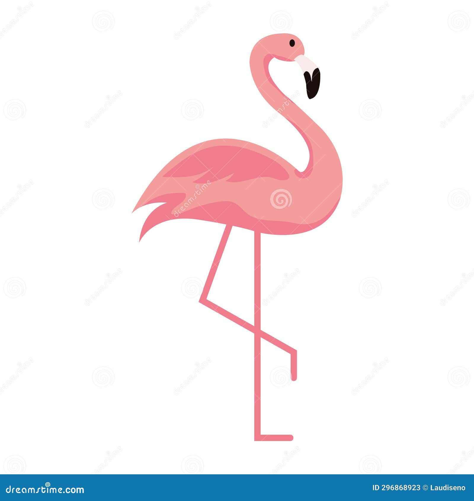 Isolated Cute Flamingo Character Vector Stock Vector - Illustration of ...