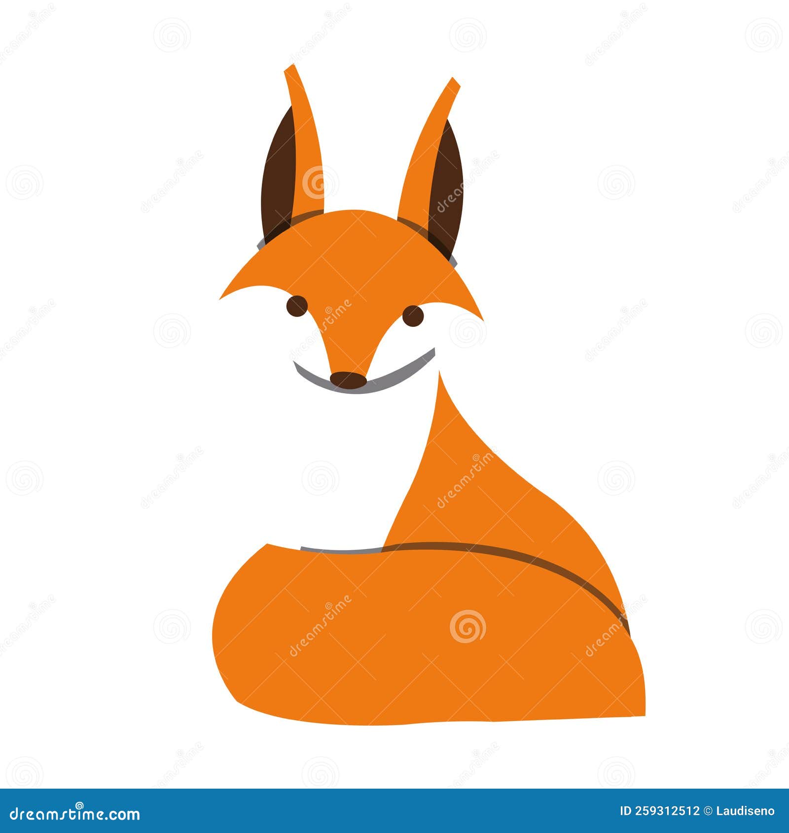 Isolated Cute Fox Autumn Animal Vector Stock Vector - Illustration of ...
