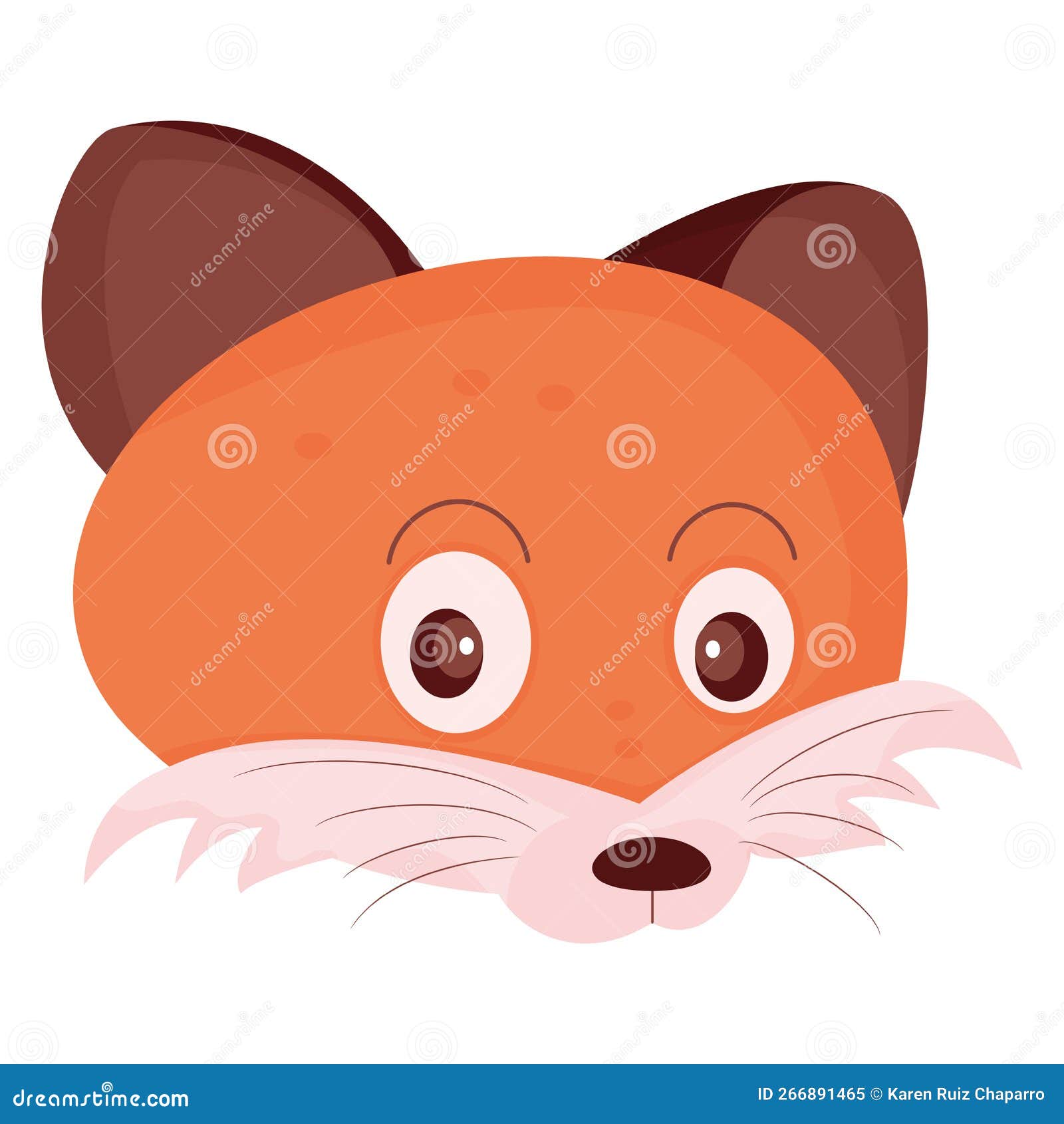 Isolated Cute Fox Avatar Character Vector Stock Vector - Illustration ...