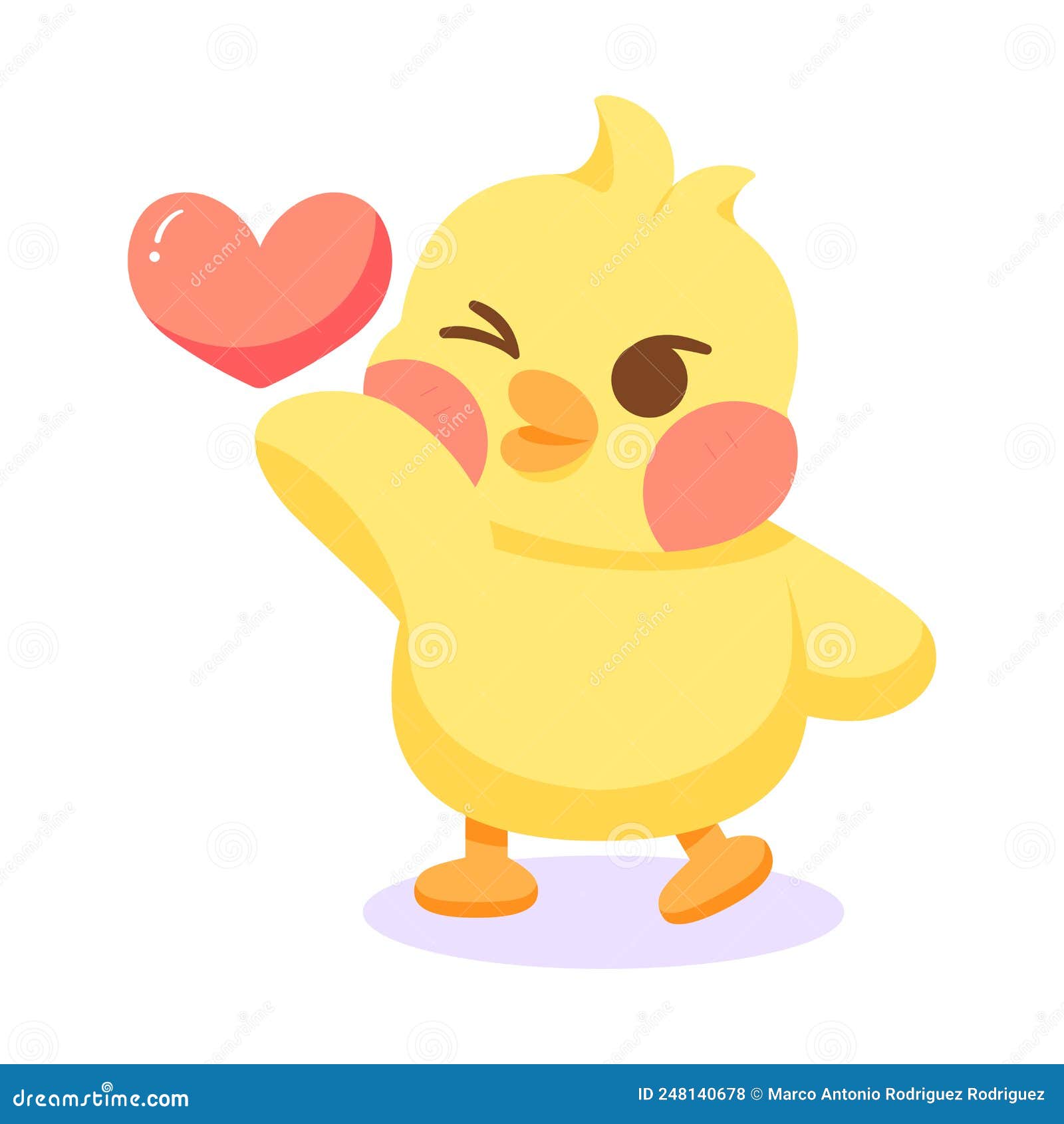 Isolated Cute Happy Chick Cartoon Character Vector Stock Vector ...