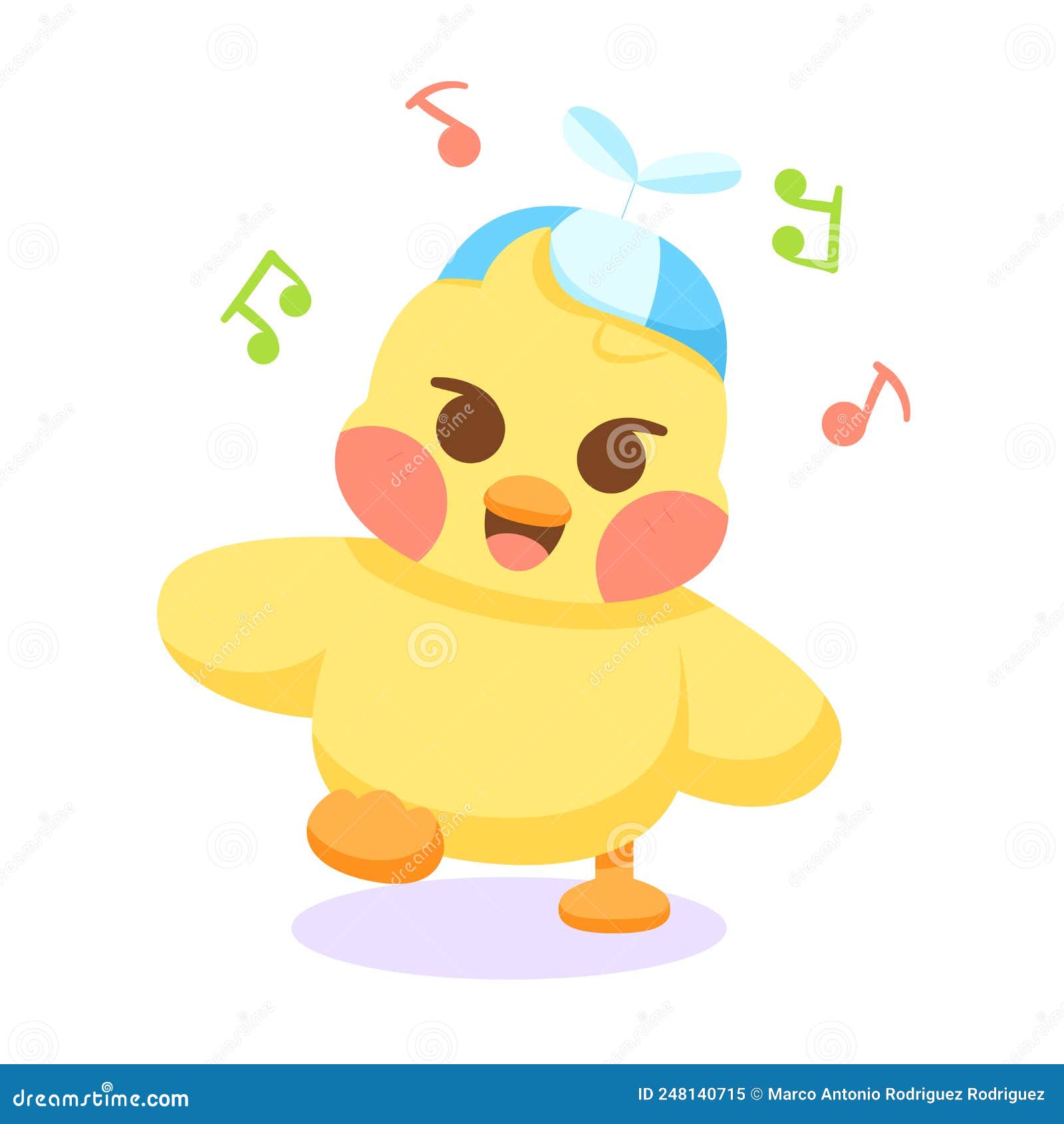 Isolated Cute Happy Chick Cartoon Character Vector Stock Vector ...