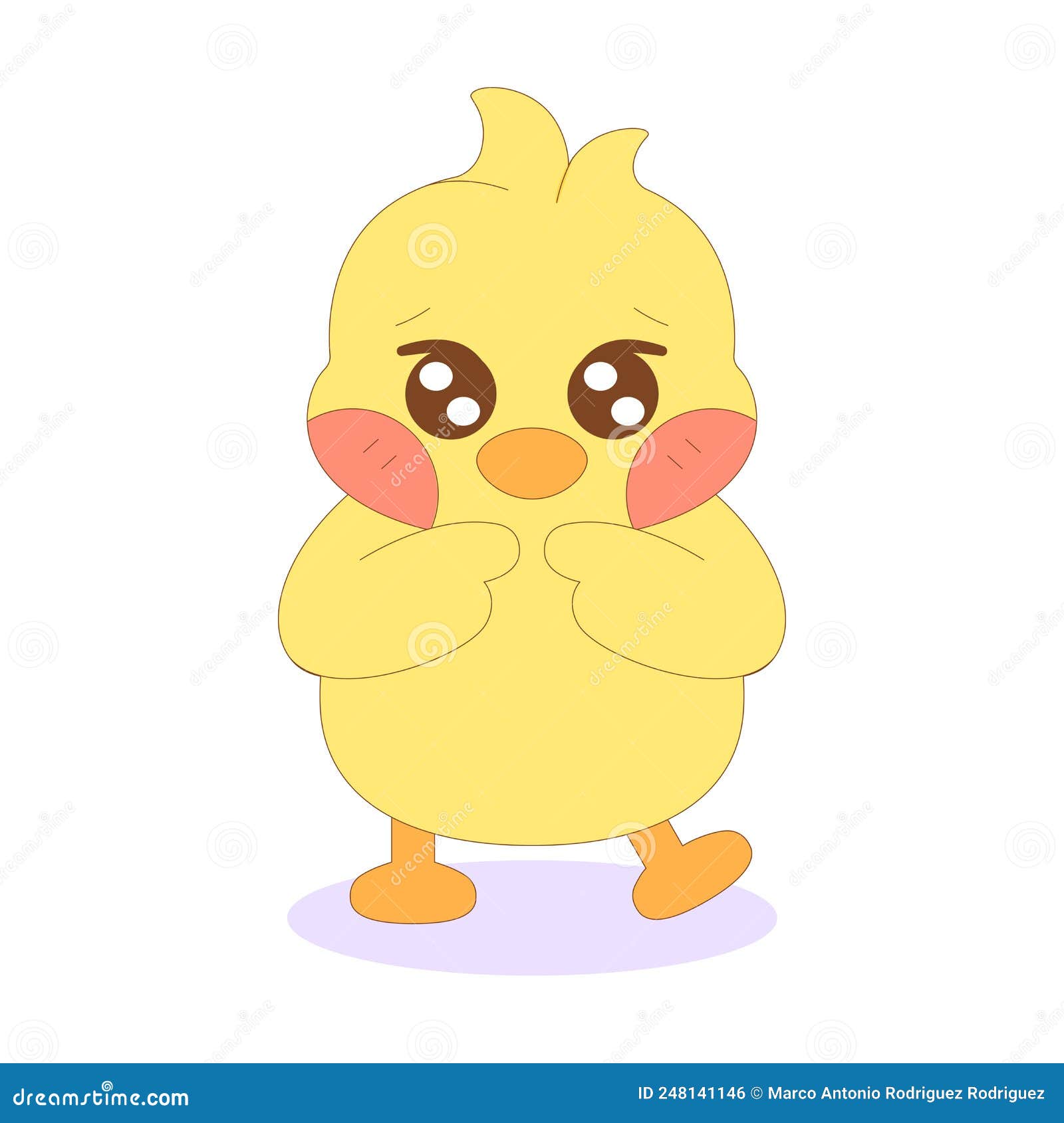 Isolated Cute Happy Chick Cartoon Character Vector Stock Vector ...