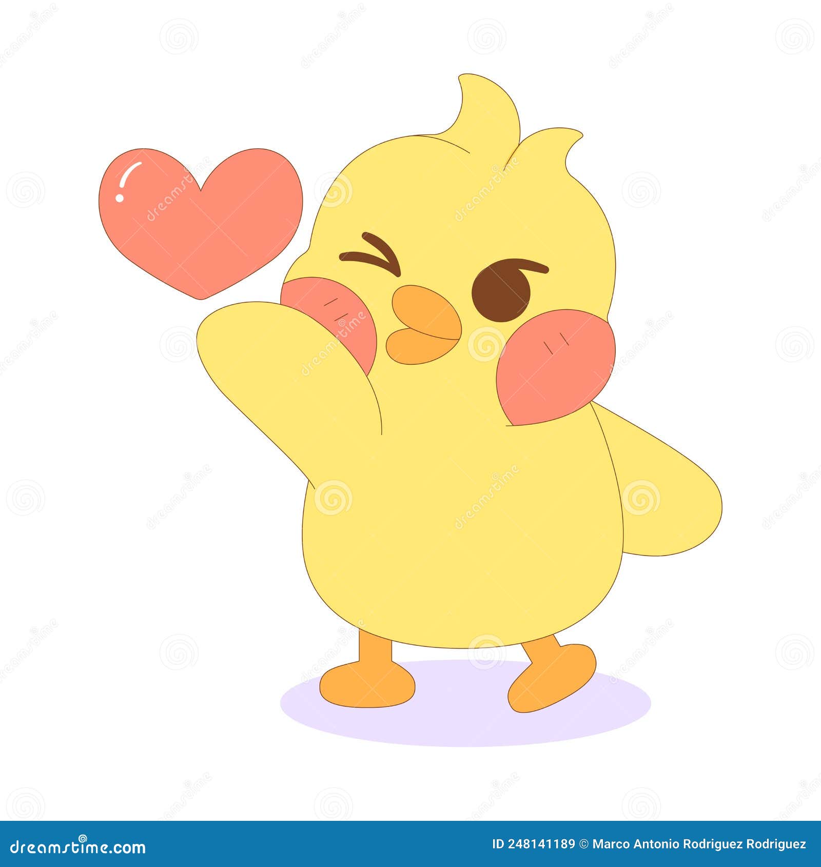 Isolated Cute Happy Chick Cartoon Character Vector Stock Vector ...