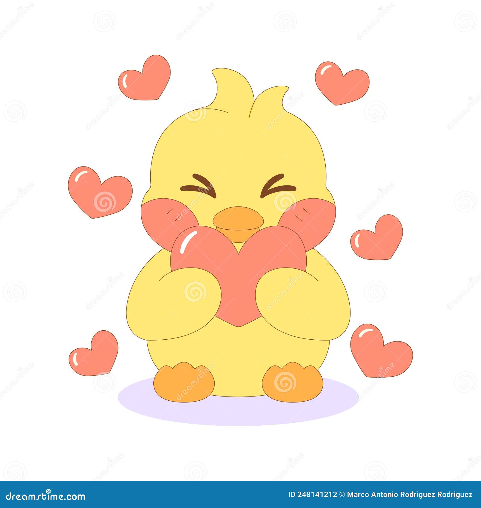 Isolated Cute Happy Chick Cartoon Character Vector Stock Vector ...