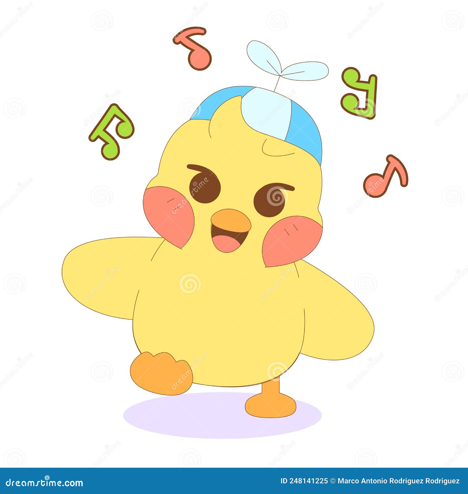 Isolated Cute Happy Chick Cartoon Character Vector Stock Vector ...