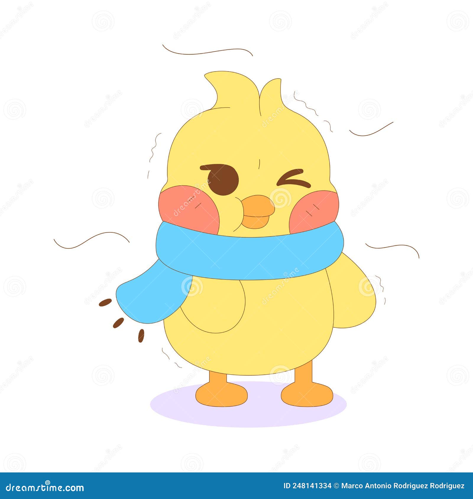 Isolated Cute Happy Chick Cartoon Character Vector Stock Vector ...