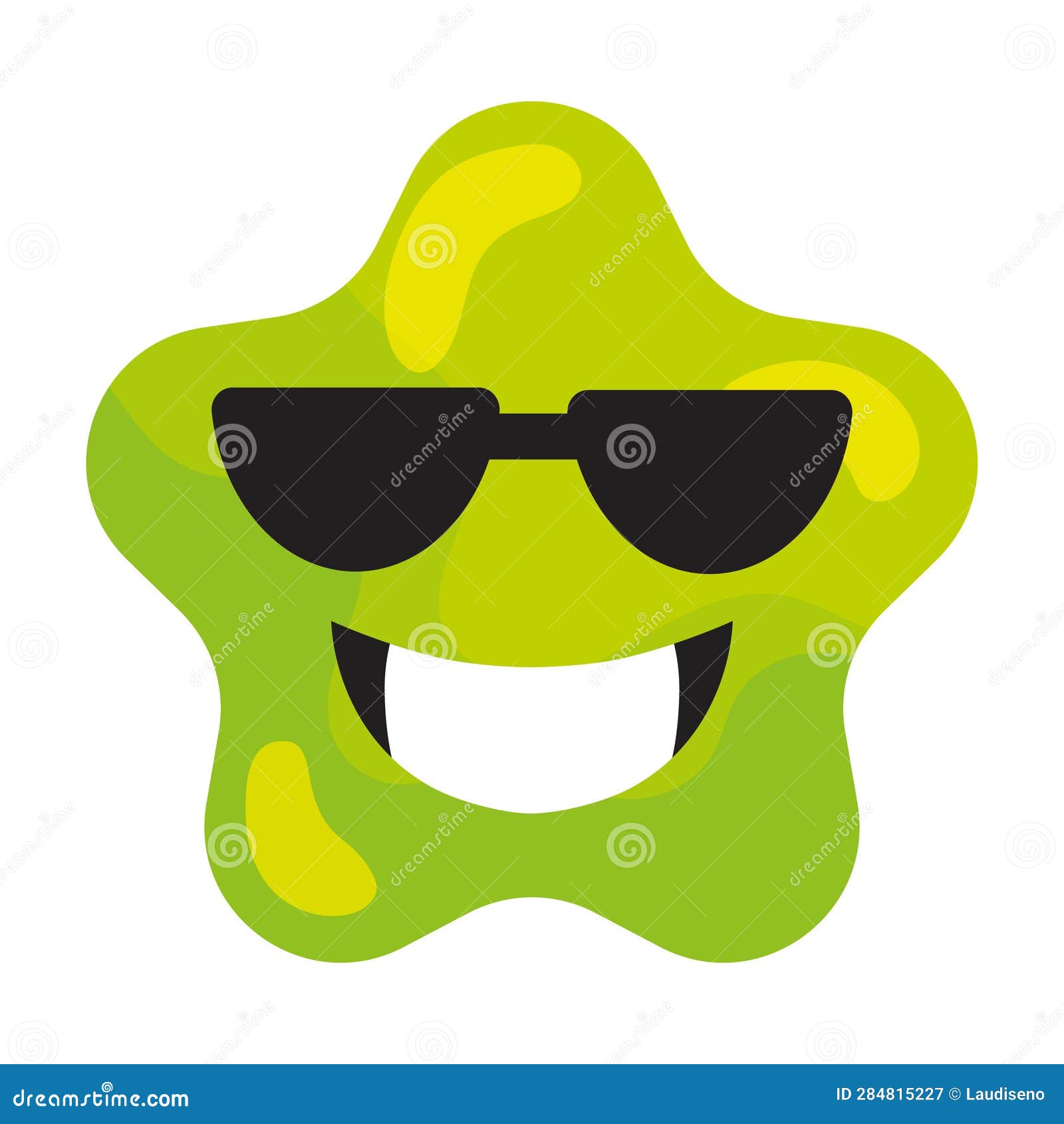 Isolated Cute Happy Star Shape with Sunglasses Vector Stock Vector ...