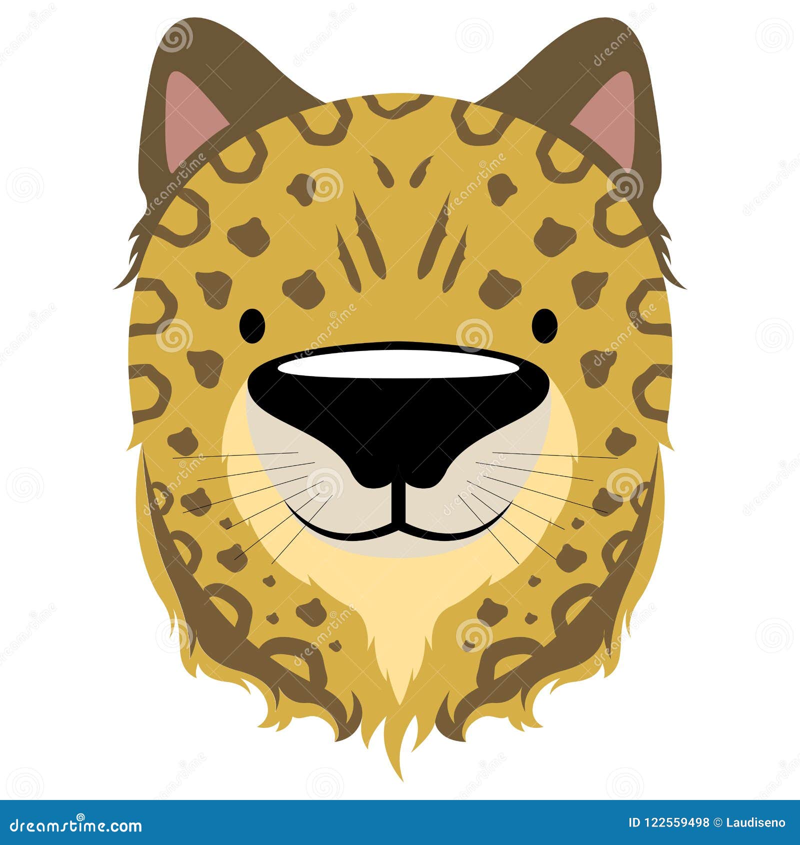 Isolated Cute Leopard Avatar Stock Vector - Illustration of icon, style ...