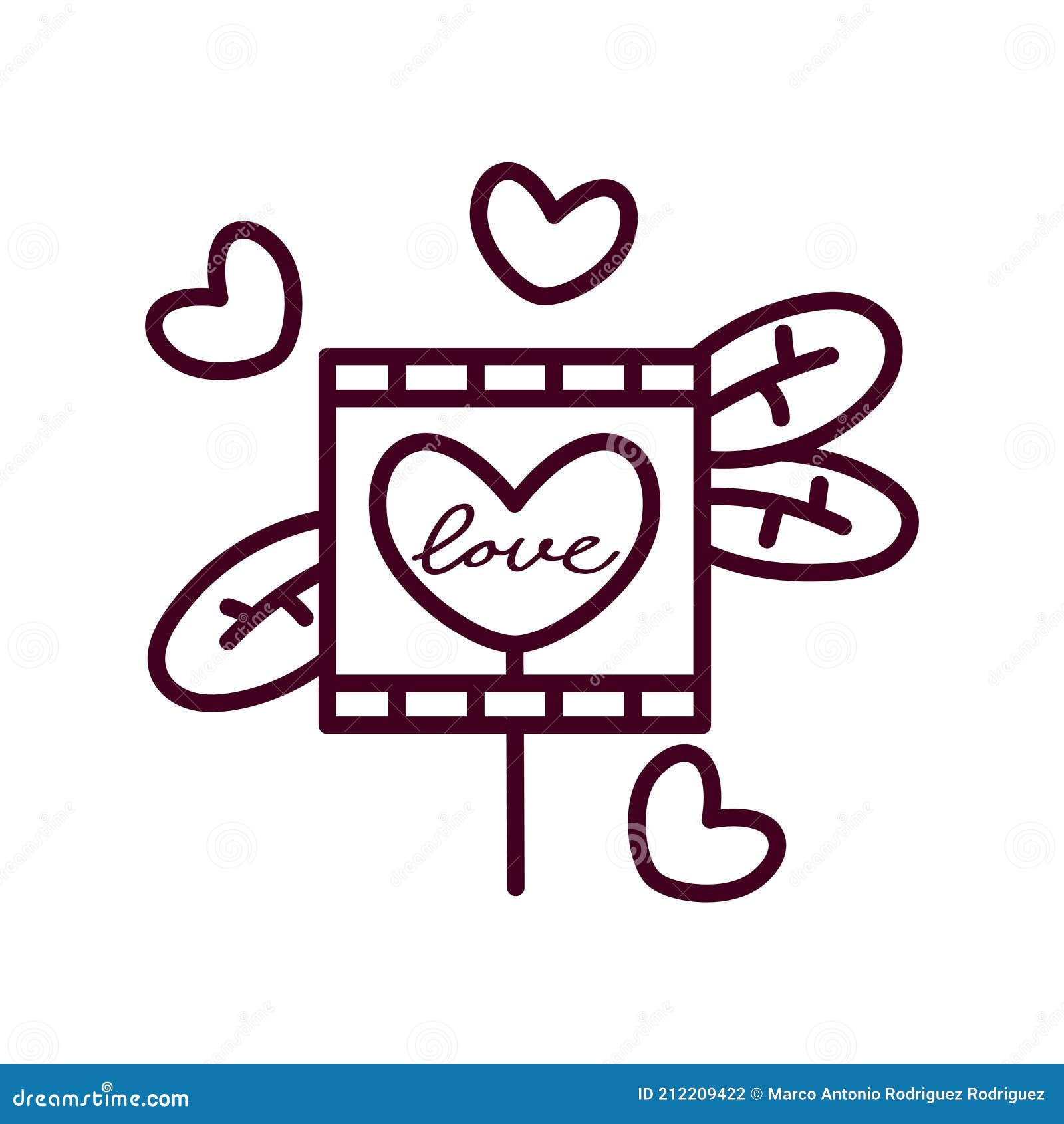 Isolated cute love poster stock vector. Illustration of banner - 212209422