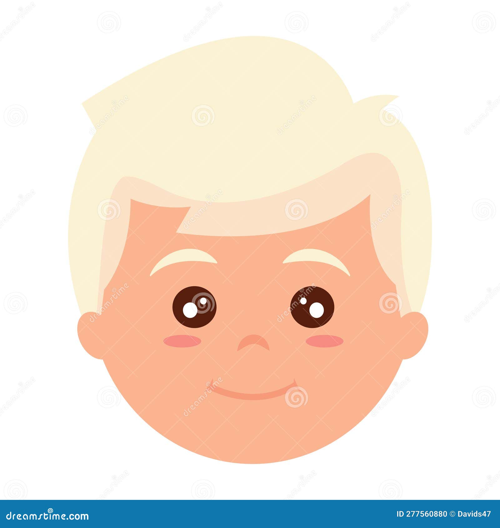 Isolated Cute Male Kid Character Avatar Vector Stock Vector ...