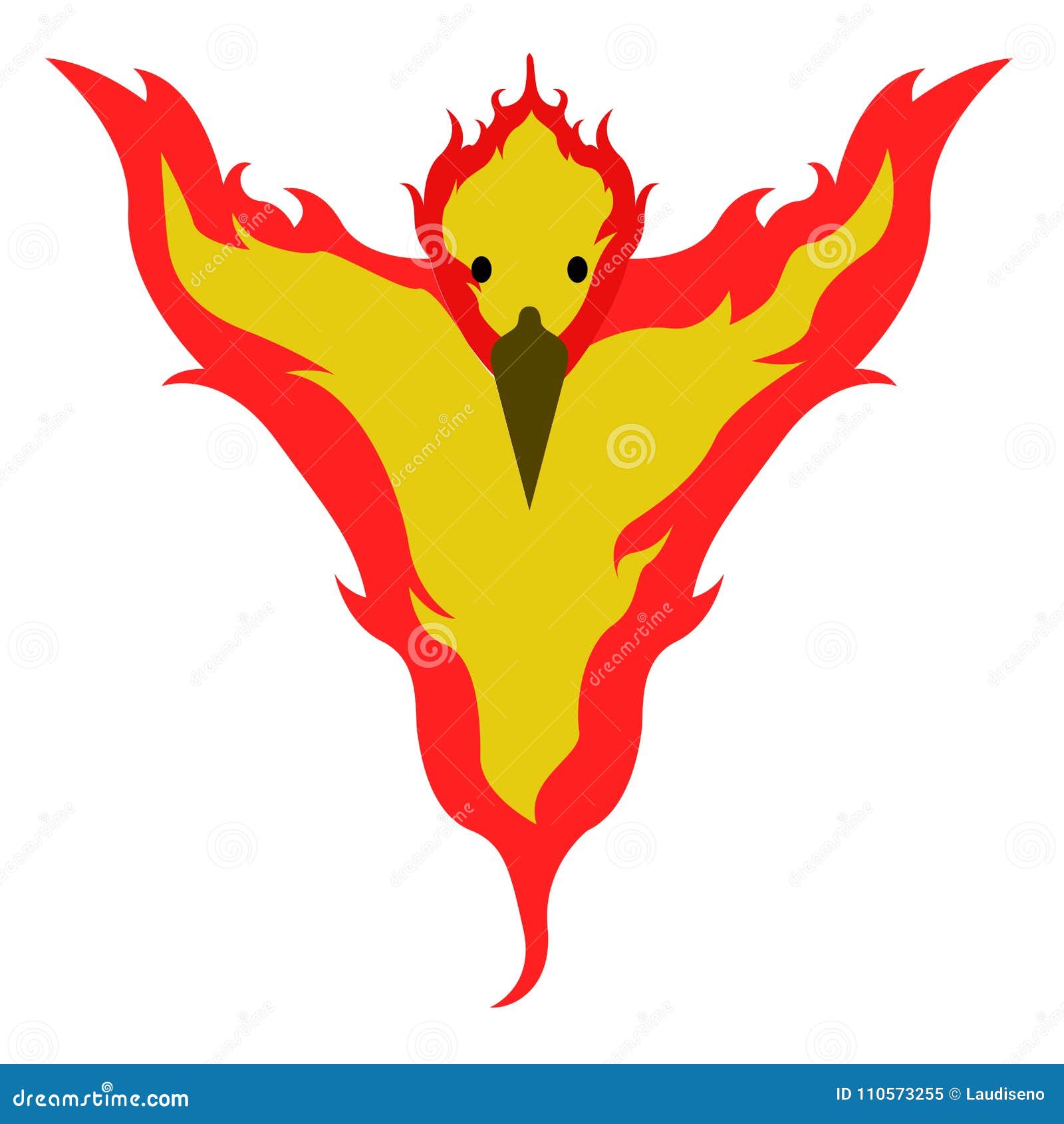 Isolated phoenix icon stock vector. Illustration of tattoo - 110573255