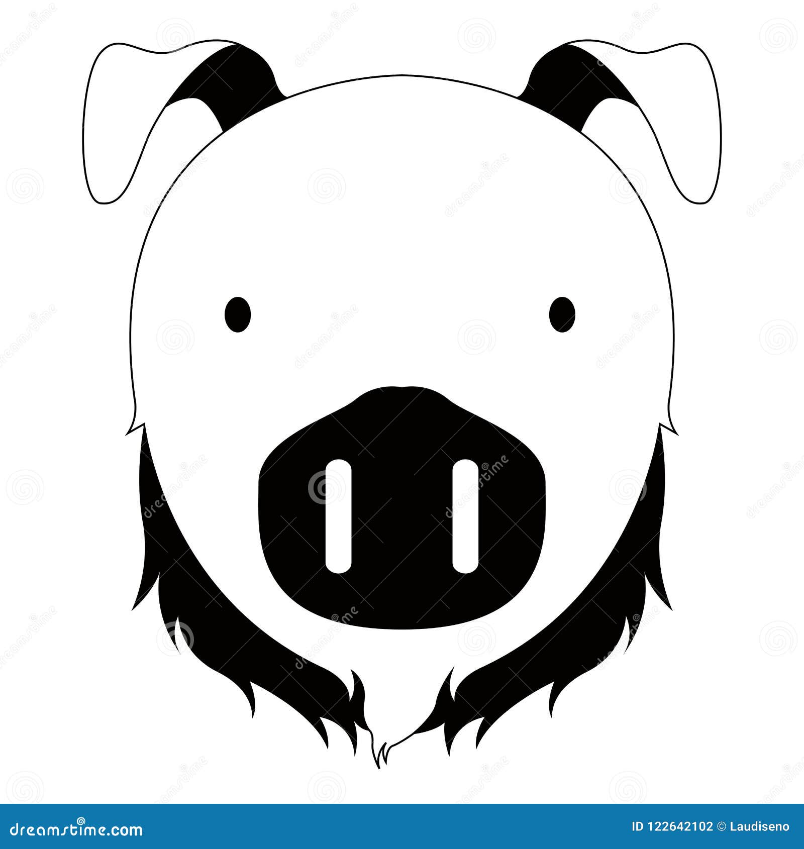 Isolated cute pig avatar stock vector. Illustration of avatar - 122642102
