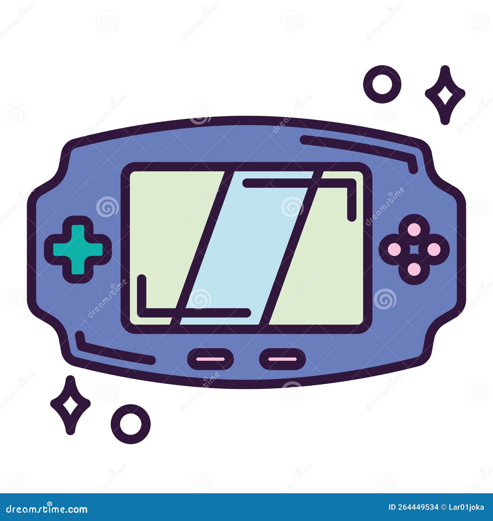 Isolated Cute Portable Videogame Console Toy Icon Vector Stock Vector ...