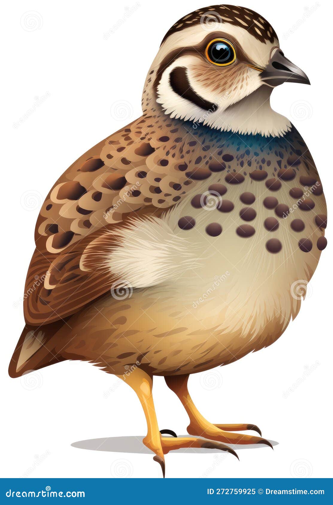 Isolated Cute Quail Illustration Design Generative AI Stock ...