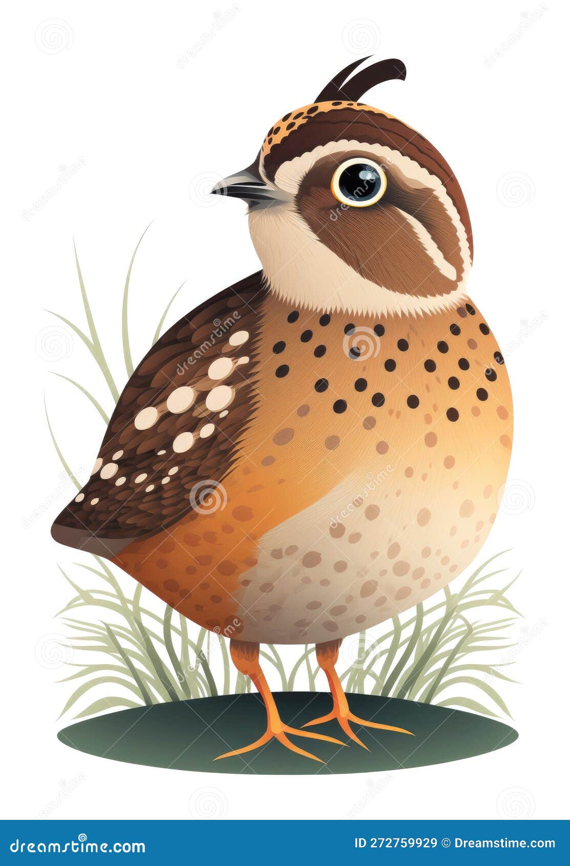 Isolated Cute Quail Illustration Design Generative AI Stock ...