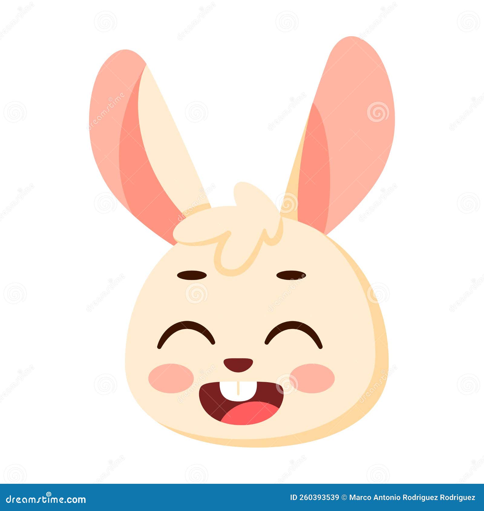 Isolated Cute Rabbit Avatar Character Vector Stock Vector ...