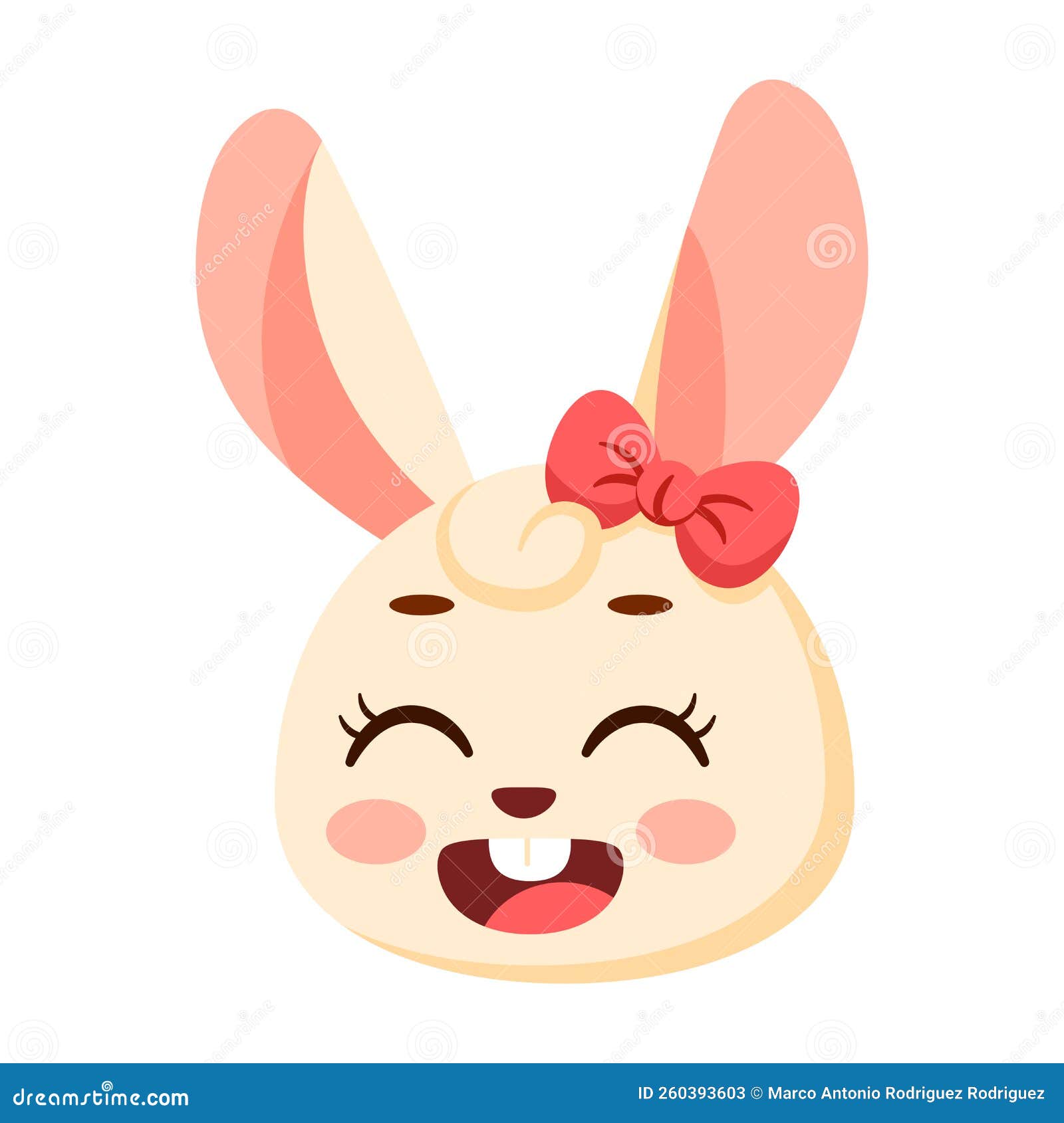 Isolated Cute Rabbit Avatar Character Vector Stock Vector ...