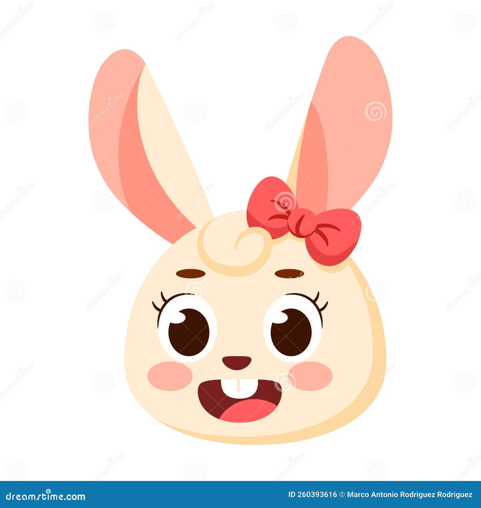 Isolated Cute Rabbit Avatar Character Vector Stock Vector ...