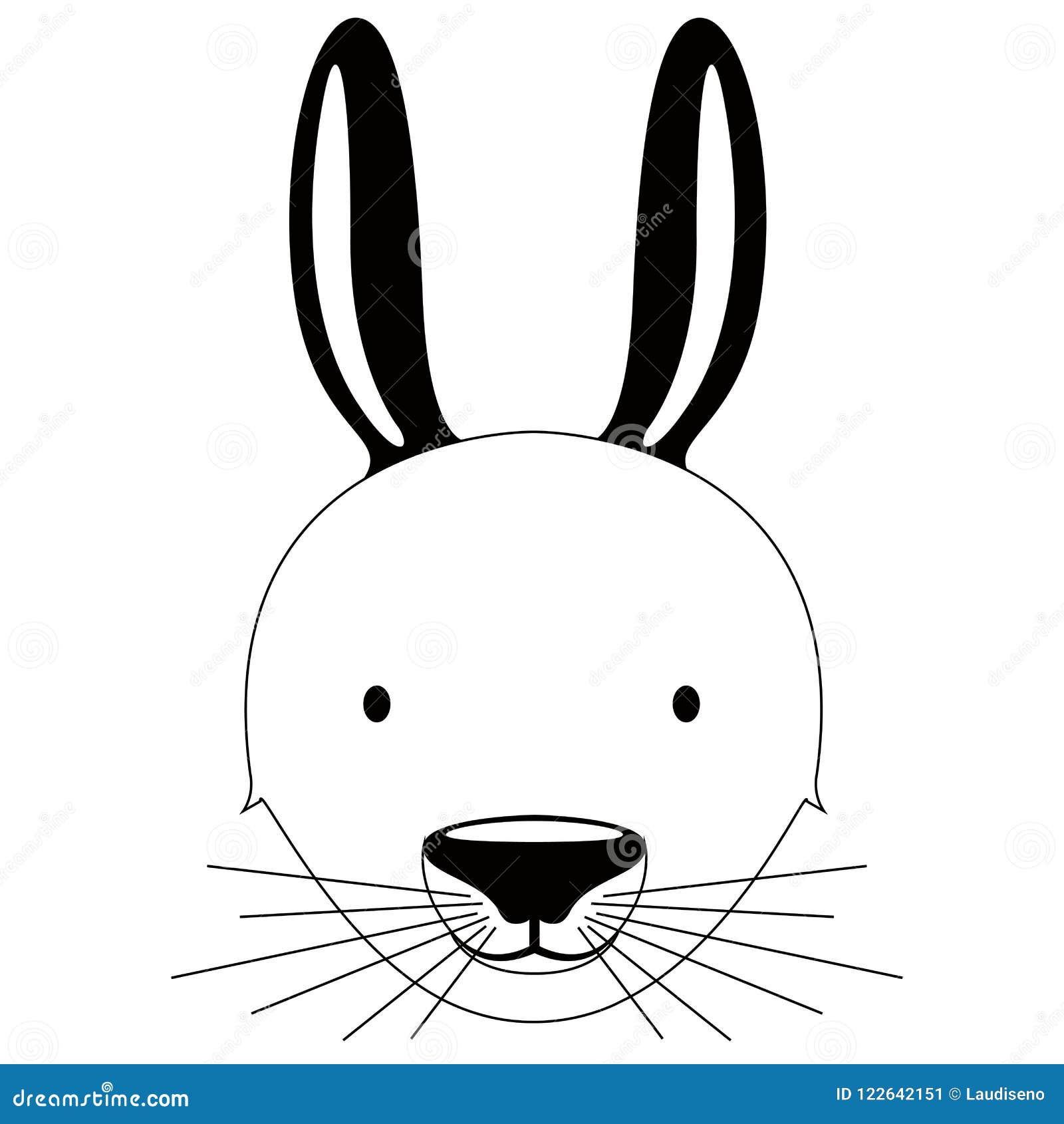 Isolated Cute Rabbit Avatar Stock Vector - Illustration of cartoon ...