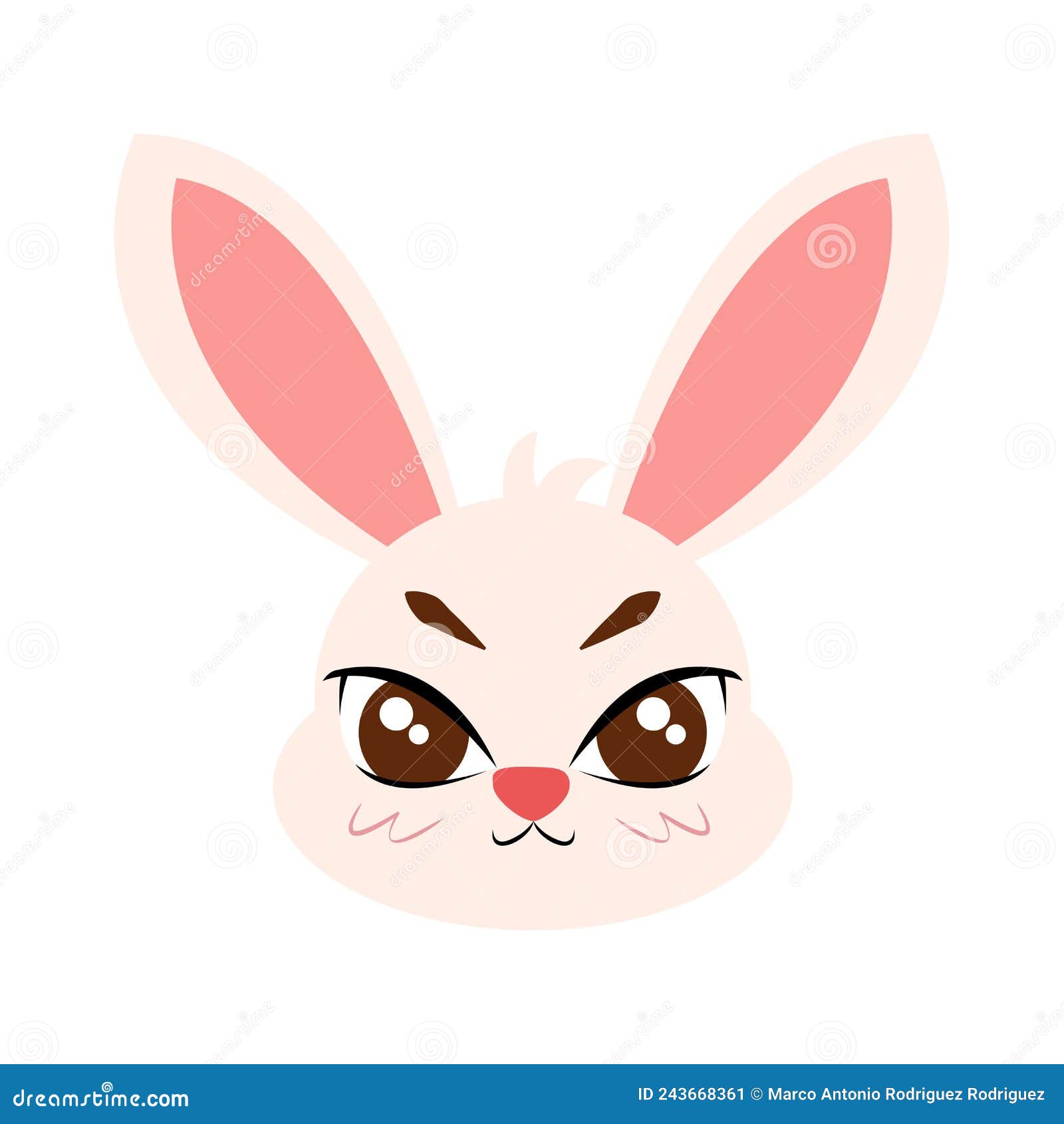 Isolated Cute Rabbit Avatar Zodiac Sign Vector Stock Vector ...
