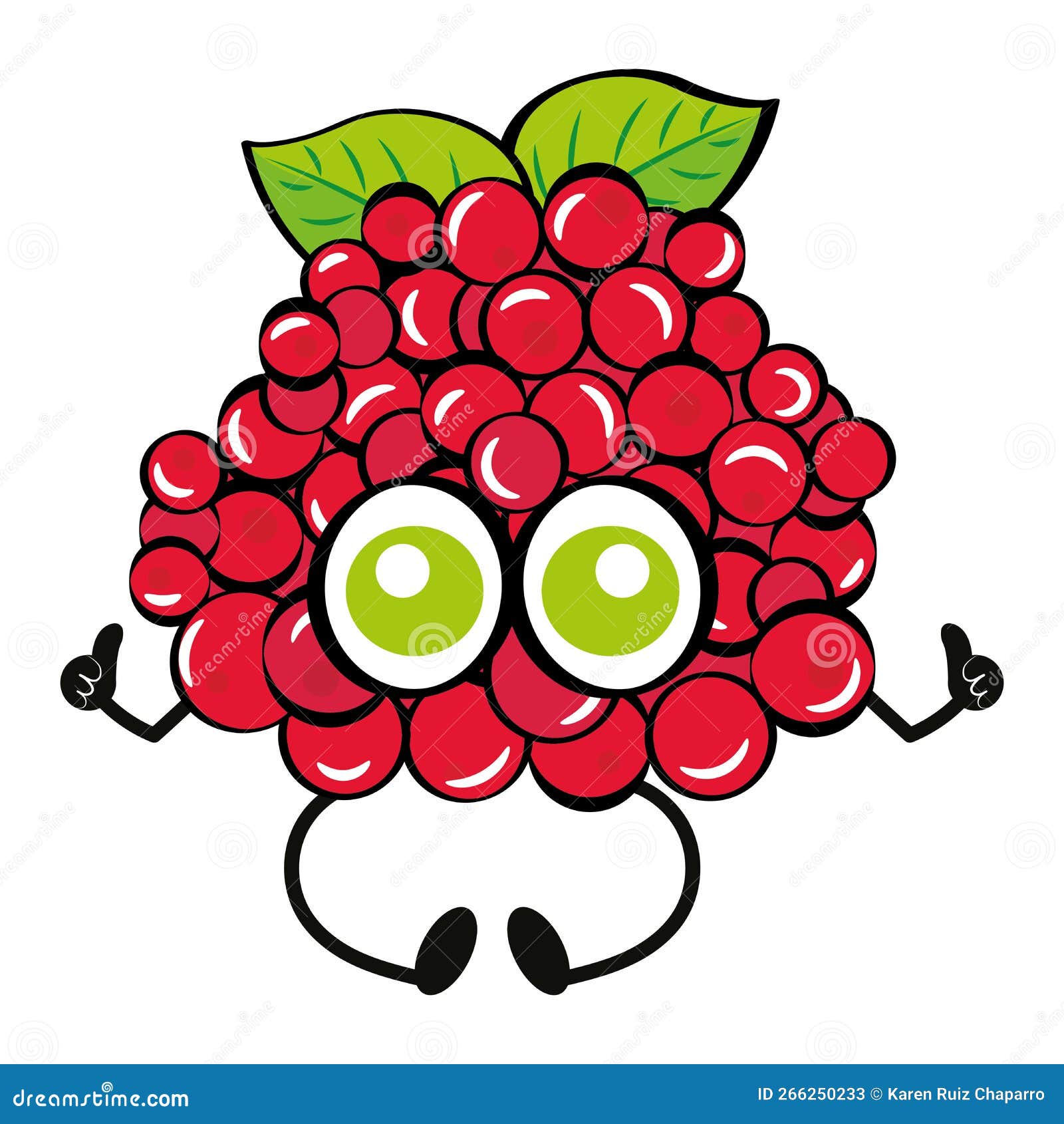 Cute Raspberry Character With Angry Emotions Cartoon Vector ...