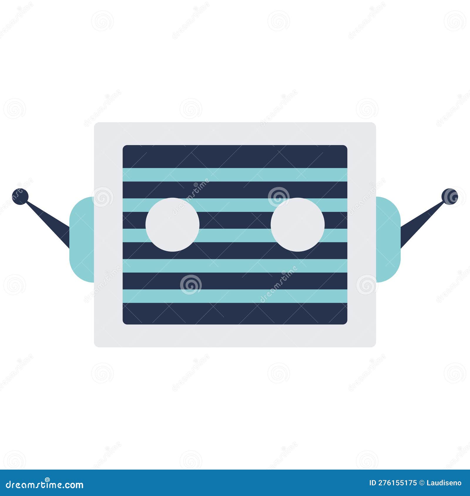 Isolated Cute Robot Character Avatar Vector Stock Vector - Illustration ...
