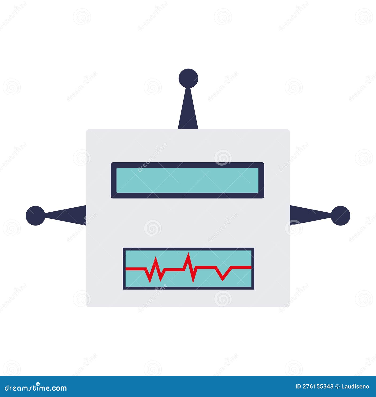 Isolated Cute Robot Character Avatar Vector Stock Vector - Illustration ...