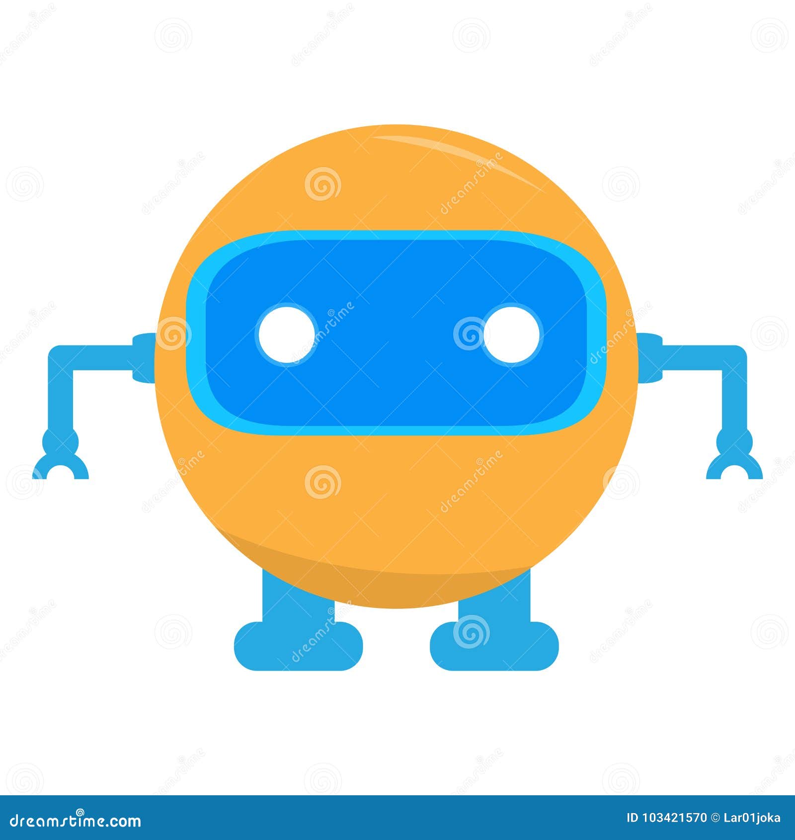 Isolated cute robot stock vector. Illustration of concept - 103421570