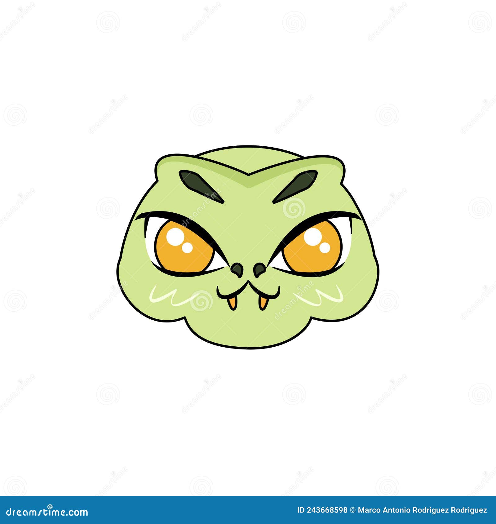 Isolated Cute Snake Avatar Zodiac Sign Vector Stock Vector ...