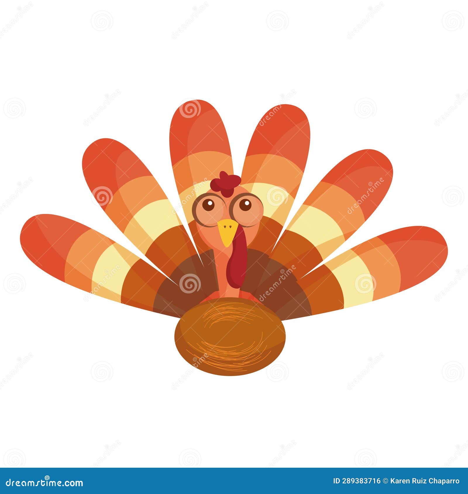 Isolated Cute Turkey Bird Character Vector Stock Vector - Illustration ...