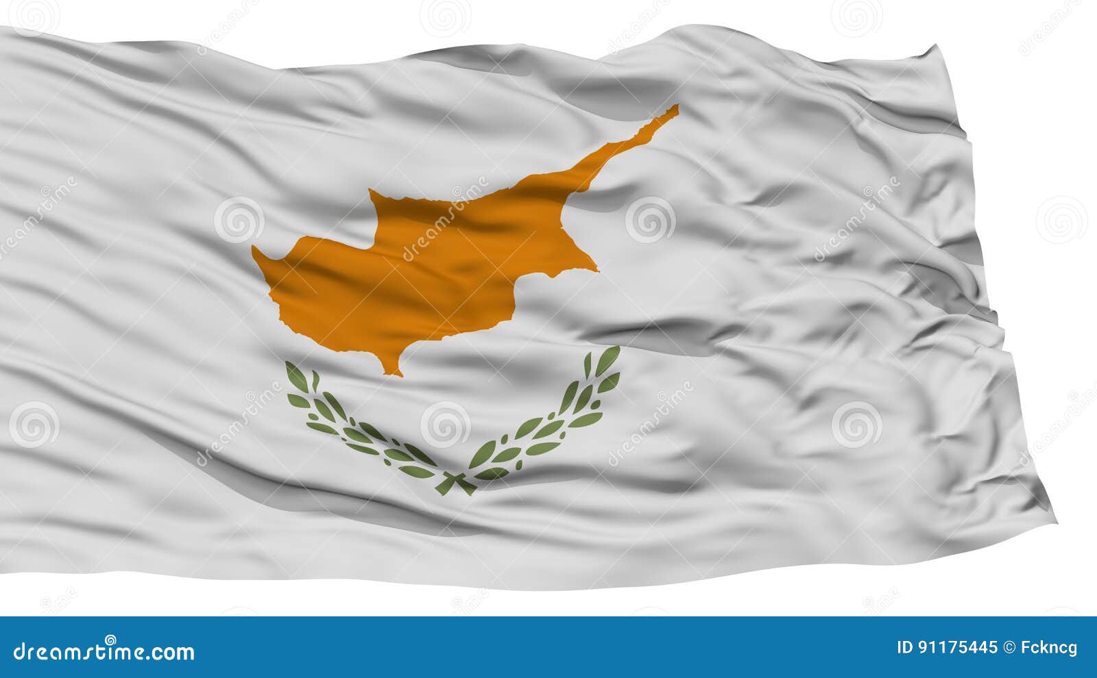 Isolated Cyprus Flag stock illustration. Illustration of realistic ...