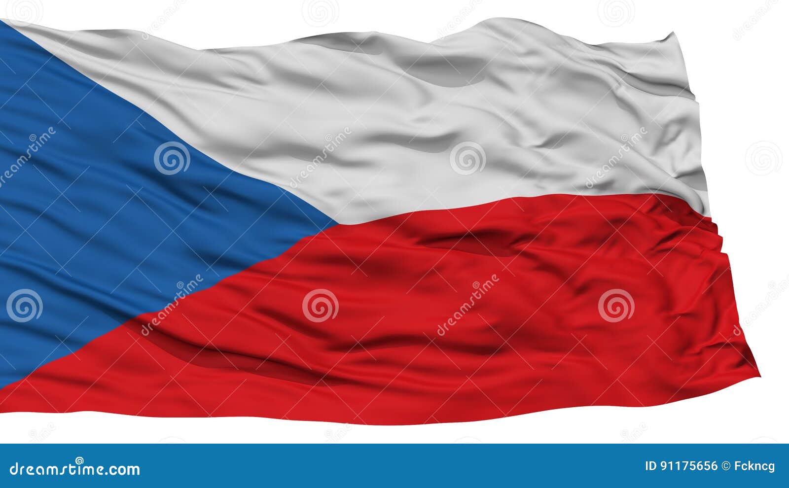 Isolated Czech Flag stock illustration. Illustration of realistic ...