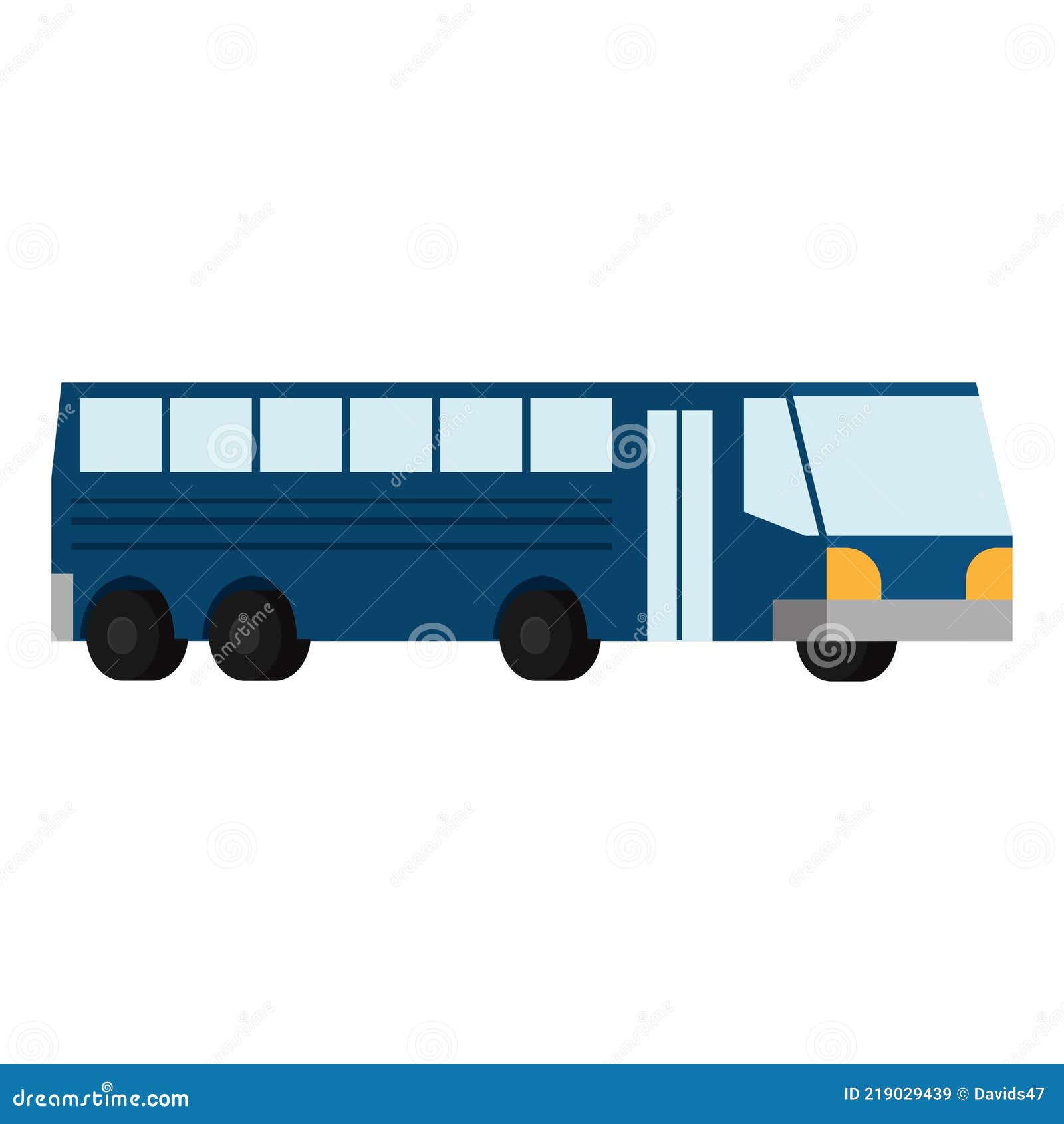 Isolated 3d blue bus icon stock vector. Illustration of road - 219029439