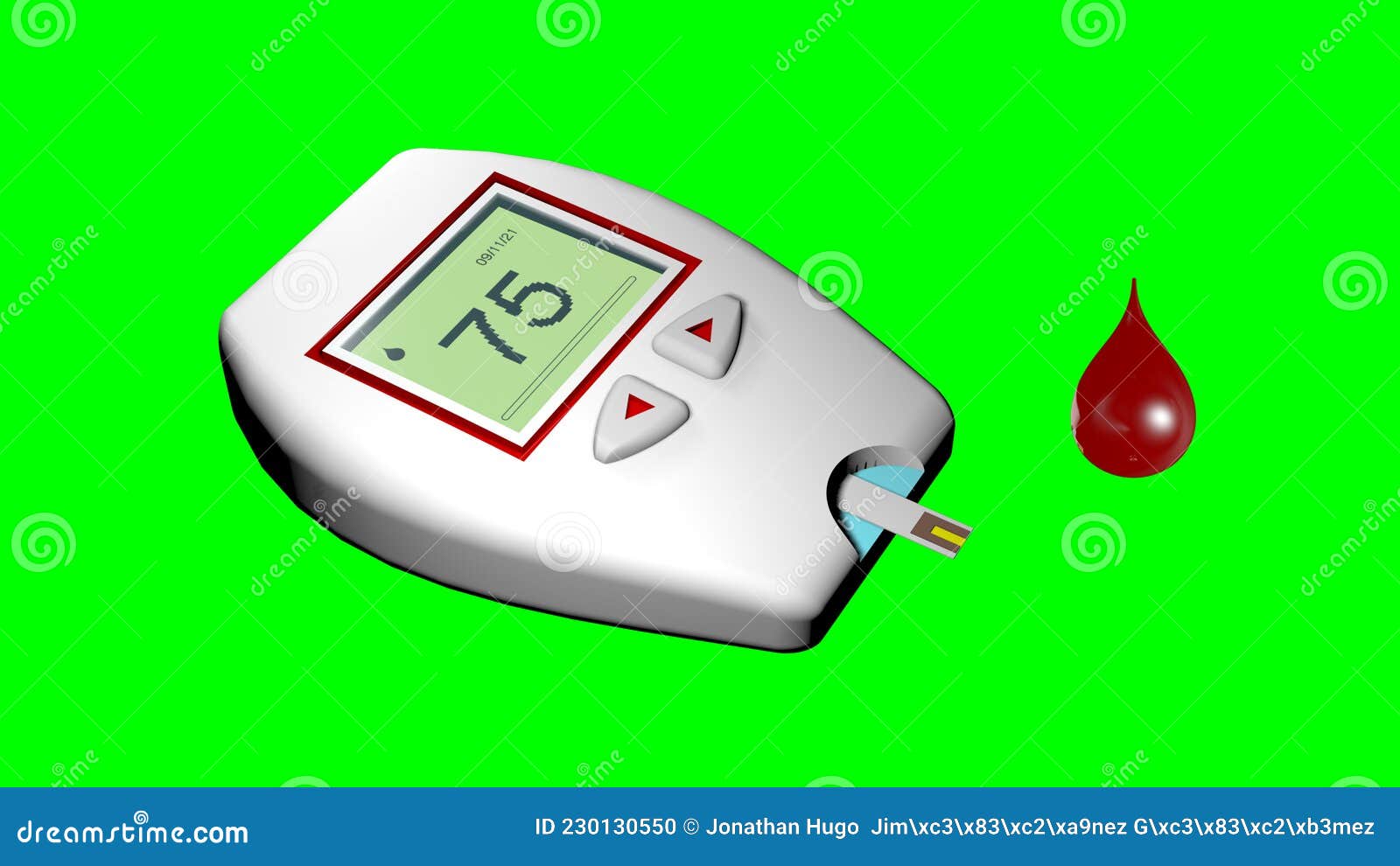 Isolated 3d Computer Generated Glucometer Stock Photo - Illustration of ...