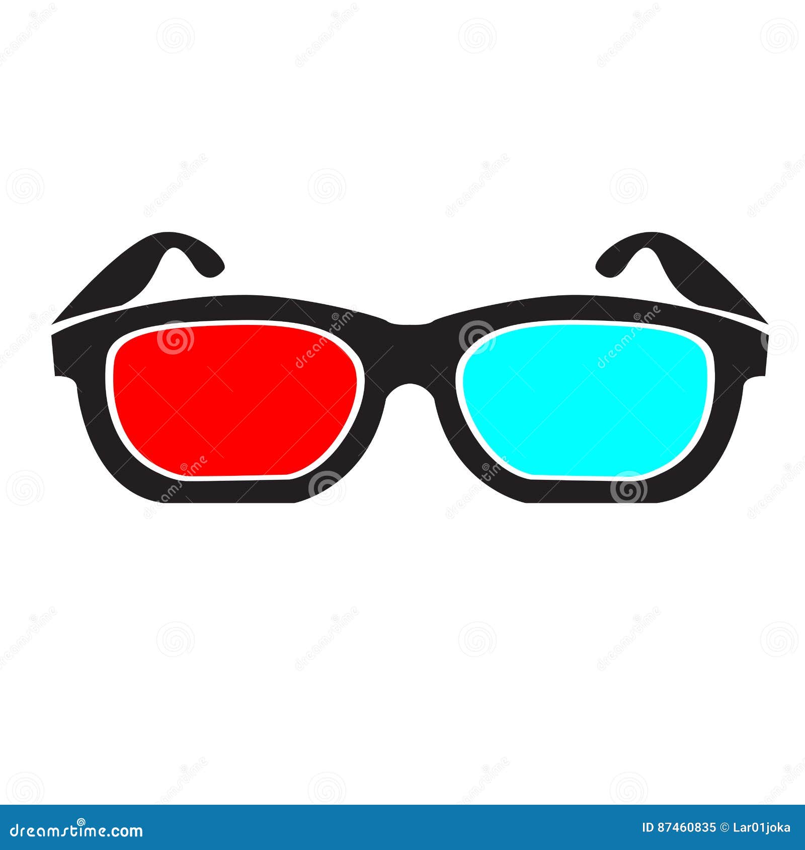 Isolated 3d glasses stock vector. Illustration of abstract - 87460835