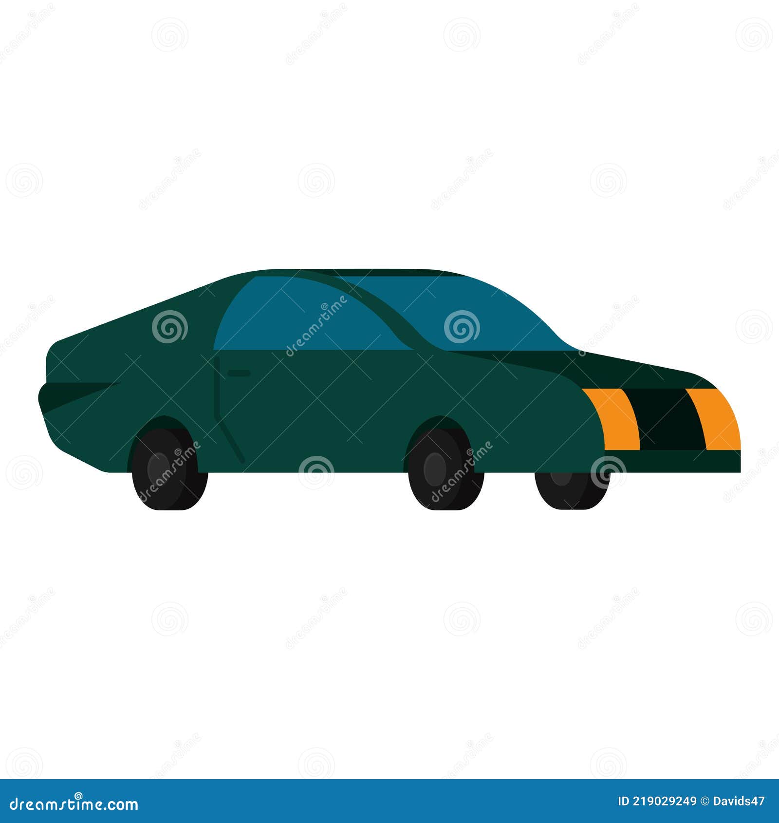 Isolated 3d green car icon stock vector. Illustration of isolated ...