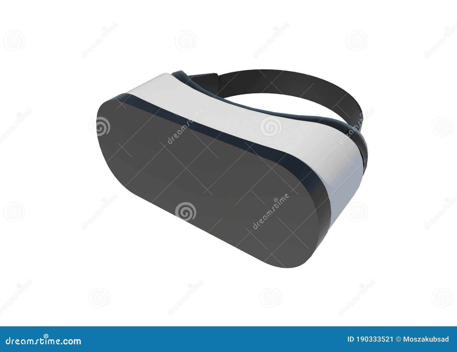 Isolated 3d Illustration Virtual Reality or VR on White Background ...
