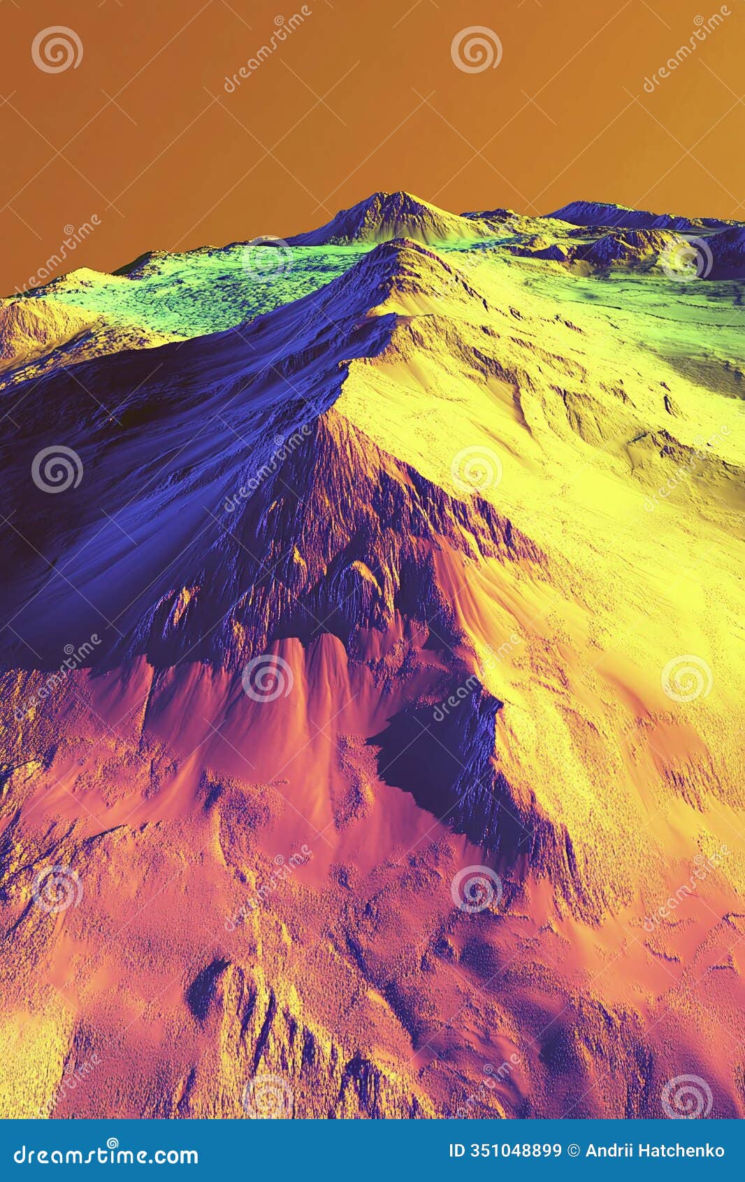 Isolated 3D LiDAR Scan Model Displaying a Mountainous Terrain with ...