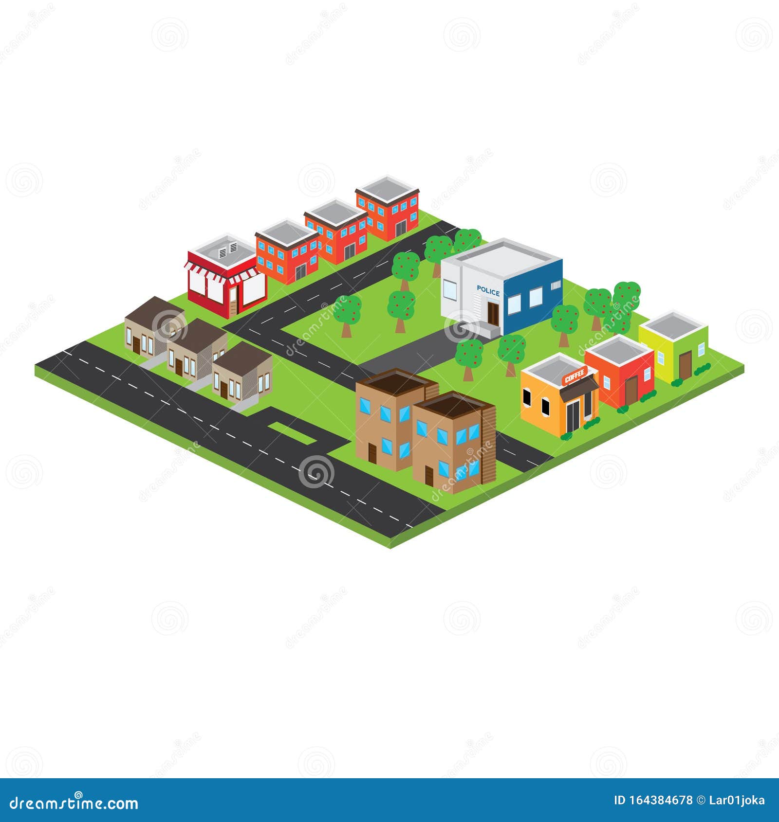 Isolated 3D megalopolis stock vector. Illustration of block - 164384678