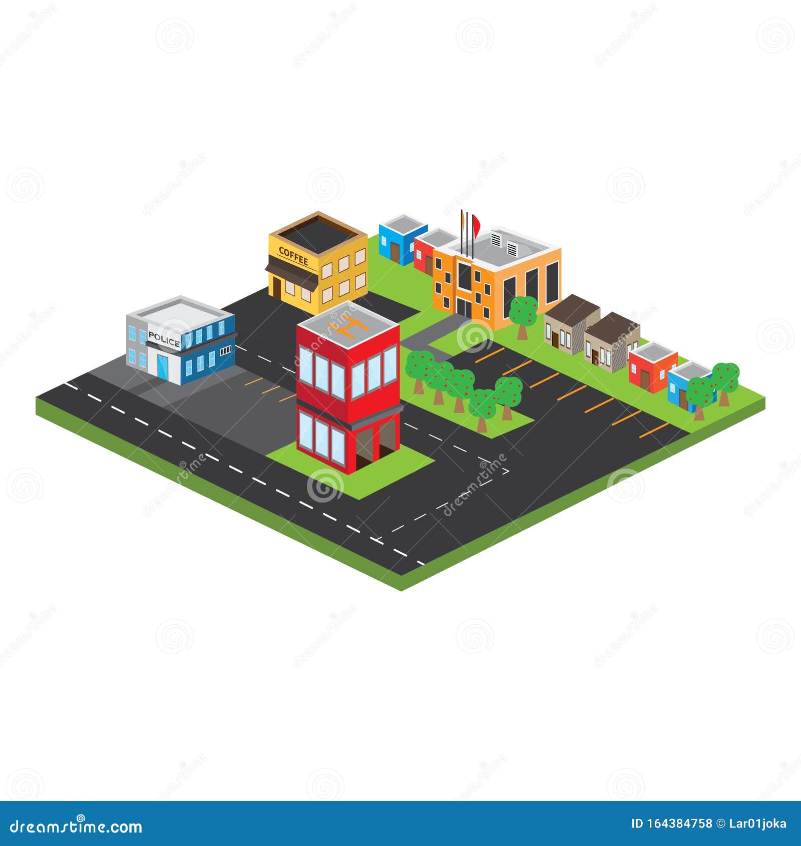 Isolated 3D megalopolis stock vector. Illustration of exterior - 164384758