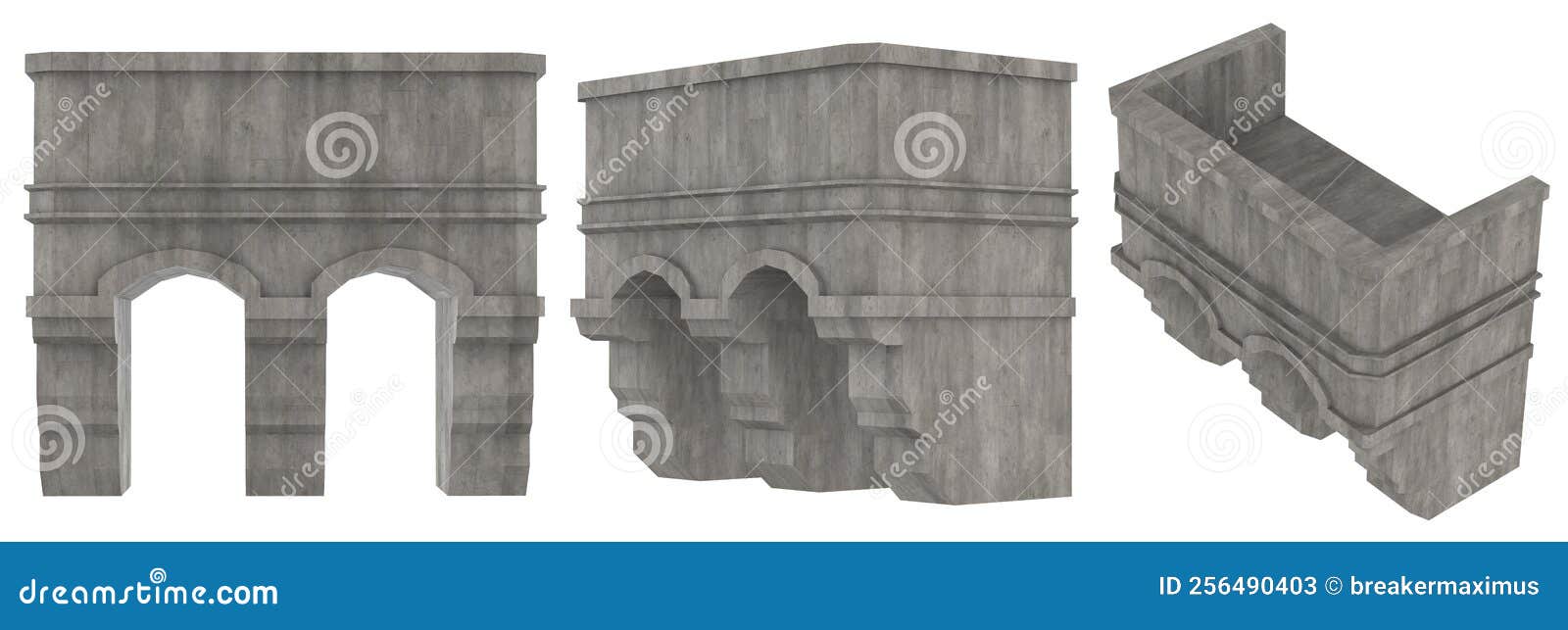 Isolated 3d Render Illustration Of Medieval Castle Balcony ...