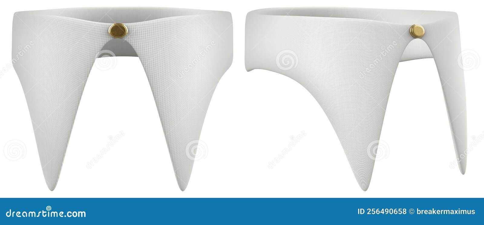 Isolated 3d Render Illustration of White Neck Collar Stock Illustration ...