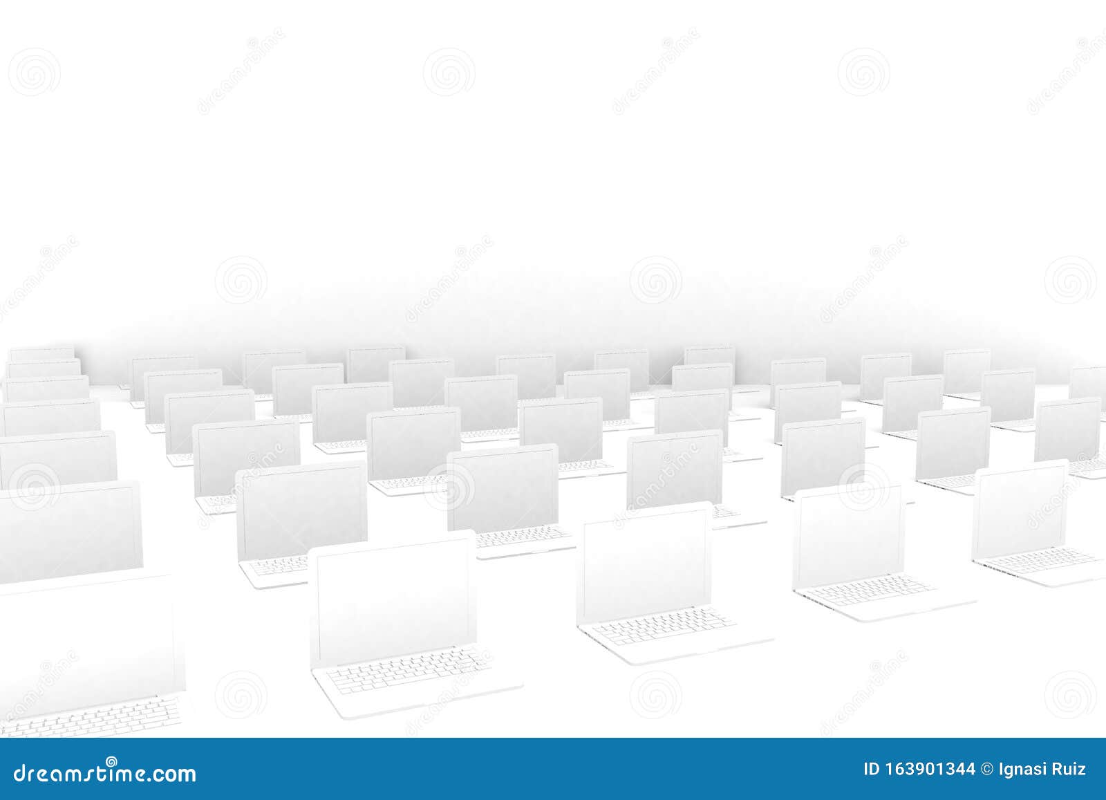 Isolated 3D Render Laptop Computer. White Color ,white Background Stock ...